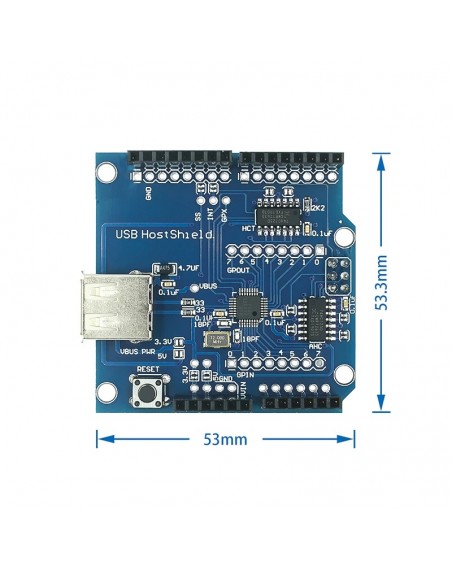 MAX3421 Fehér - USB Host Shield 2.0 Arduino UNO MEGA ADK kompatibilis Android ADK DIY ...