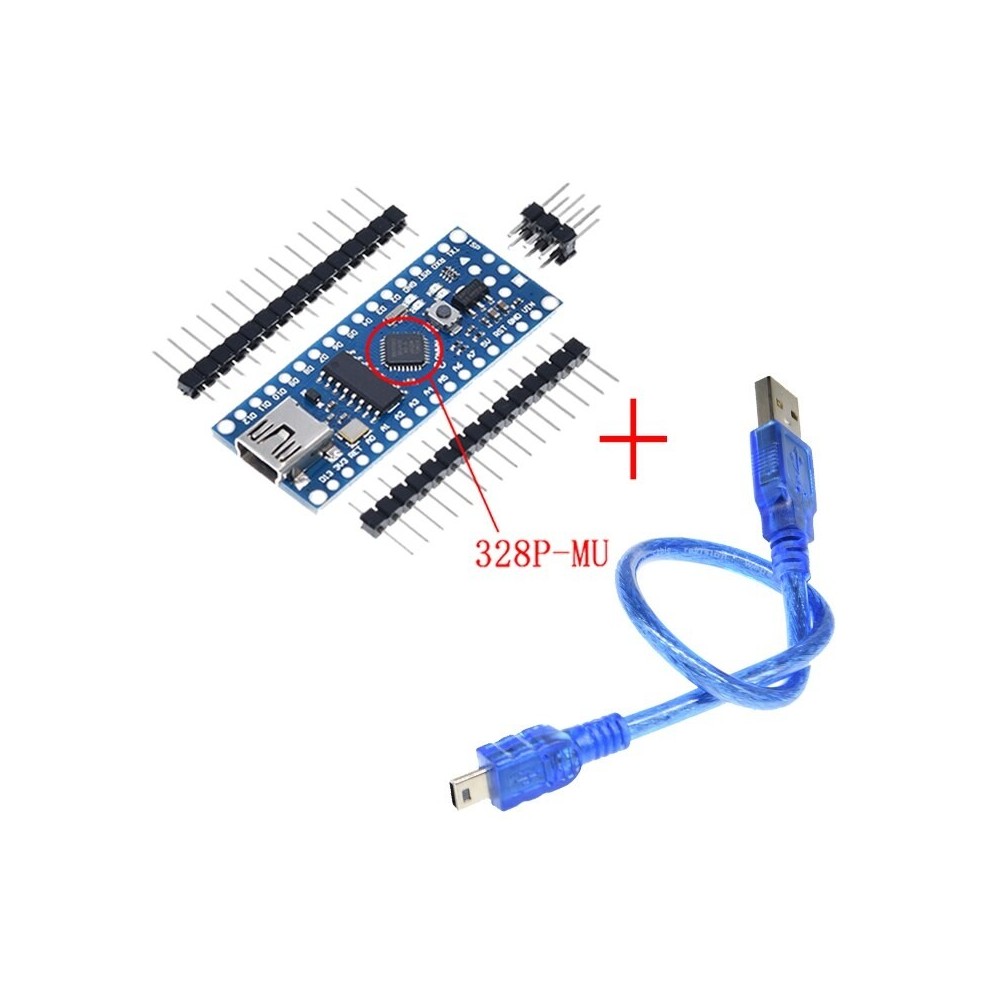 NANO Shield V1.O - Atmega328 MINI USB Nano V3.0 ATmega328P CH340G 5V ...