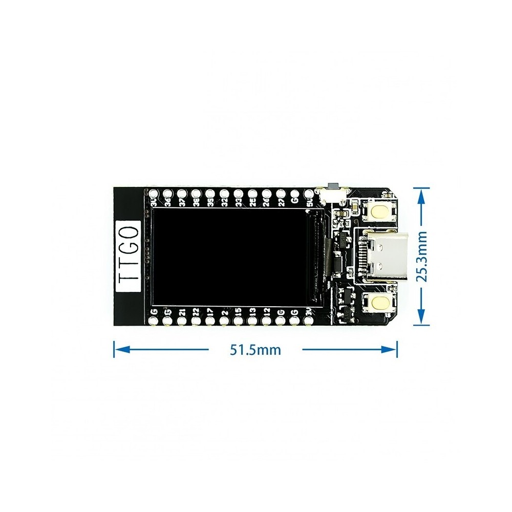 TTGO T-Display ESP32 WiFi E Bluetooth modulfejlesztő kártya Para Ar duino 1.14 Polegada LCD