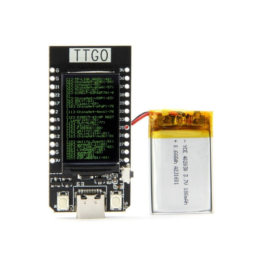 TTGO T-Display ESP32 WiFi E Bluetooth modulfejlesztő kártya Para Ar duino 1.14 Polegada LCD