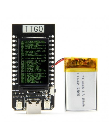 TTGO T-Display ESP32 WiFi E Bluetooth modulfejlesztő kártya Para Ar duino 1.14 Polegada LCD