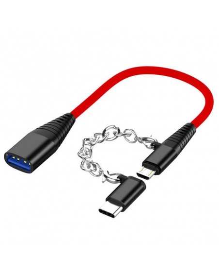 Fekete szín - 2 az 1-ben USB OTG kábel Type C Micro usb dugasz USB 2.0 ... Fekete szín - 2 az 1-ben USB OTG kábel Type C Micro usb dugasz USB 2.0 ...