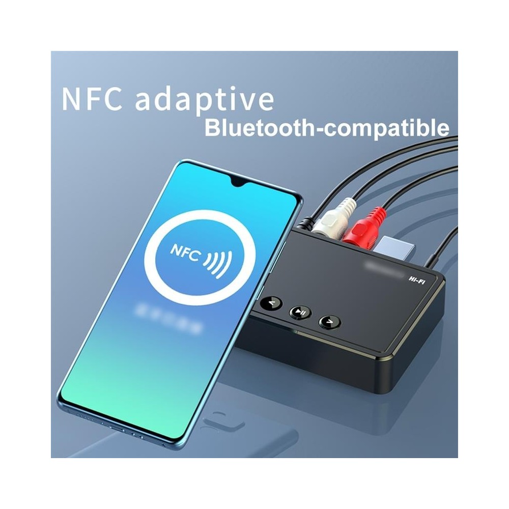 NFC 5.0 Bluetooth vevő AUX 3,5 mm-es RCA jack USB Smart Playback Stereo Audio vezeték nélküli ...