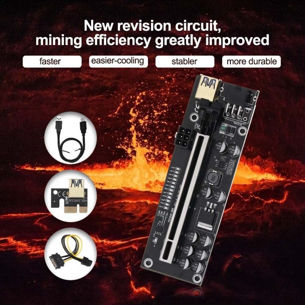 Szín: 10db Riser 011 - 1-10 DB PCIE Riser 011 V011 Pro PCI-E PCI E ...