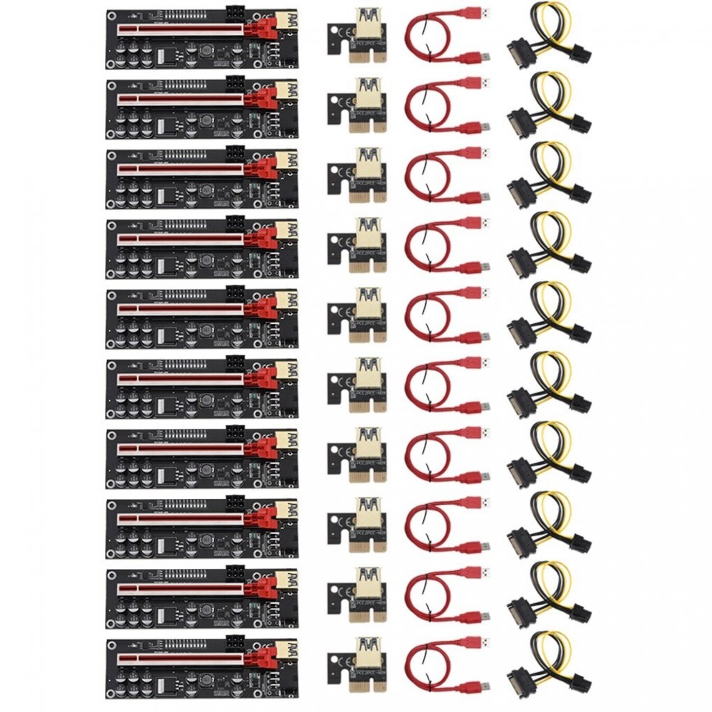 Szín: 6db Riser 011 - 1-10 DB PCIE Riser 011 V011 Pro PCI-E PCI E ...