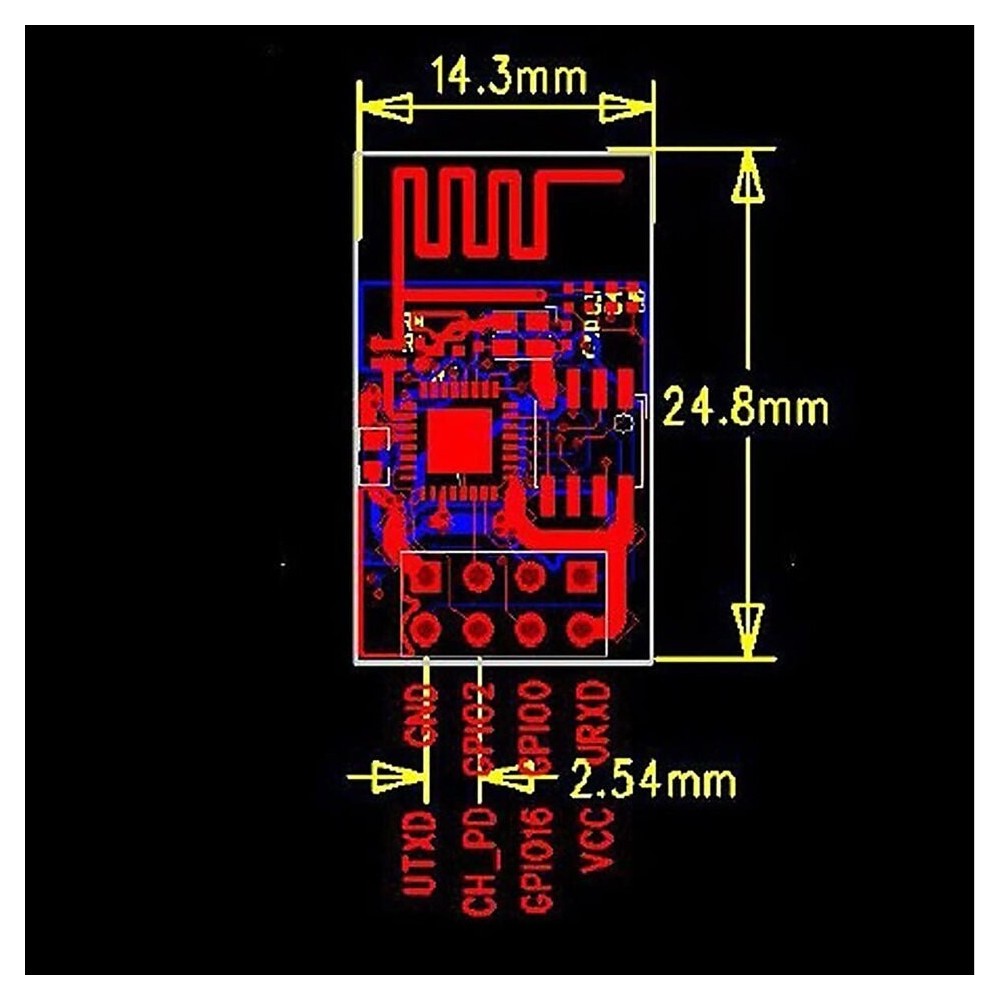 1 db ESP-01 modulok soros WiFi vezeték nélküli adó-vevő modul USB ...