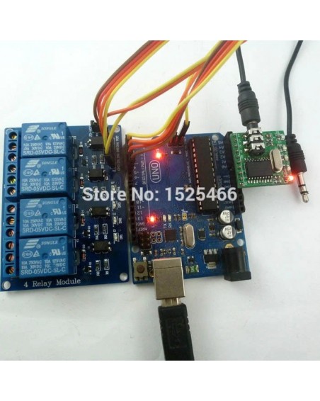 DTMF Audio Remote Relay Kit MT8870 Telefon Hangdekóder vezérlés DC 5V ...