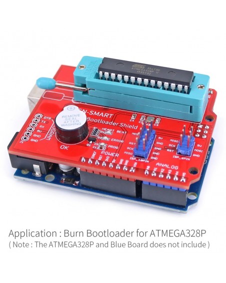 AVR ISP Bootloader Shield Burning Programmer Board Atmega328P Bootloader modulhoz hangjelzéssel ...
