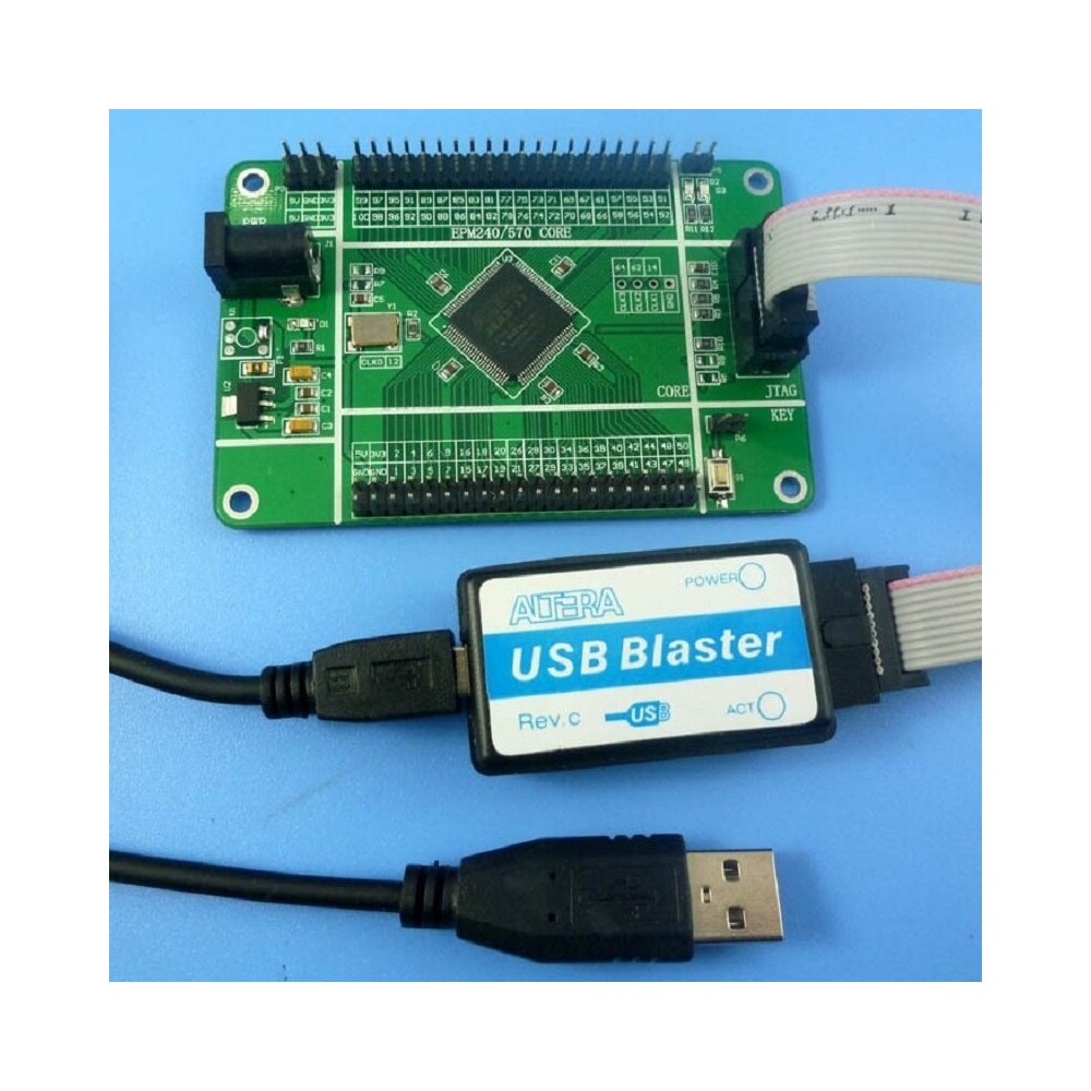 ALTERA MAX II EPM570 CPLD alaplap és USB Blaster FPGA programozó letöltő JTAG PLD logikai ...