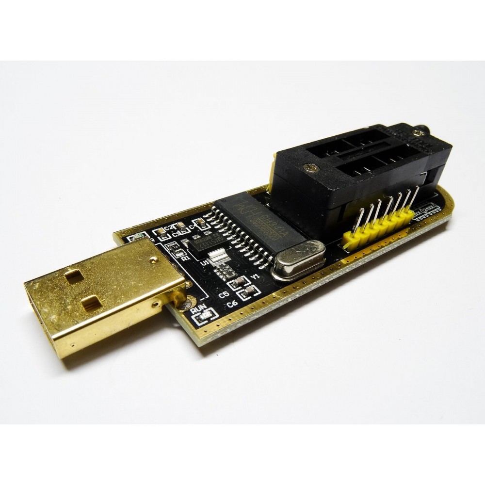 EEPROM SPI FLASH BIOS USB programozó beégető író 24 25 sorozatú USB - TTL CH341A